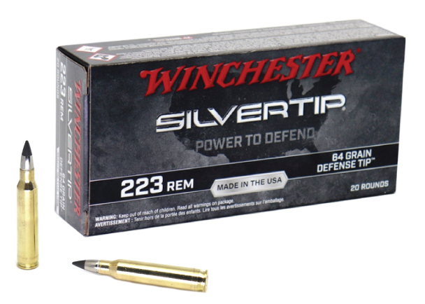 Winchester Silvertip 223 Remington Ammo 64 Grain Defense Tip 600 Rounds ...
