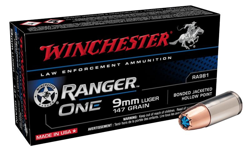 Winchester Ranger 9mm Luger Ammo 147 Gr Blue Tip Bonded HP 500 Rounds ...